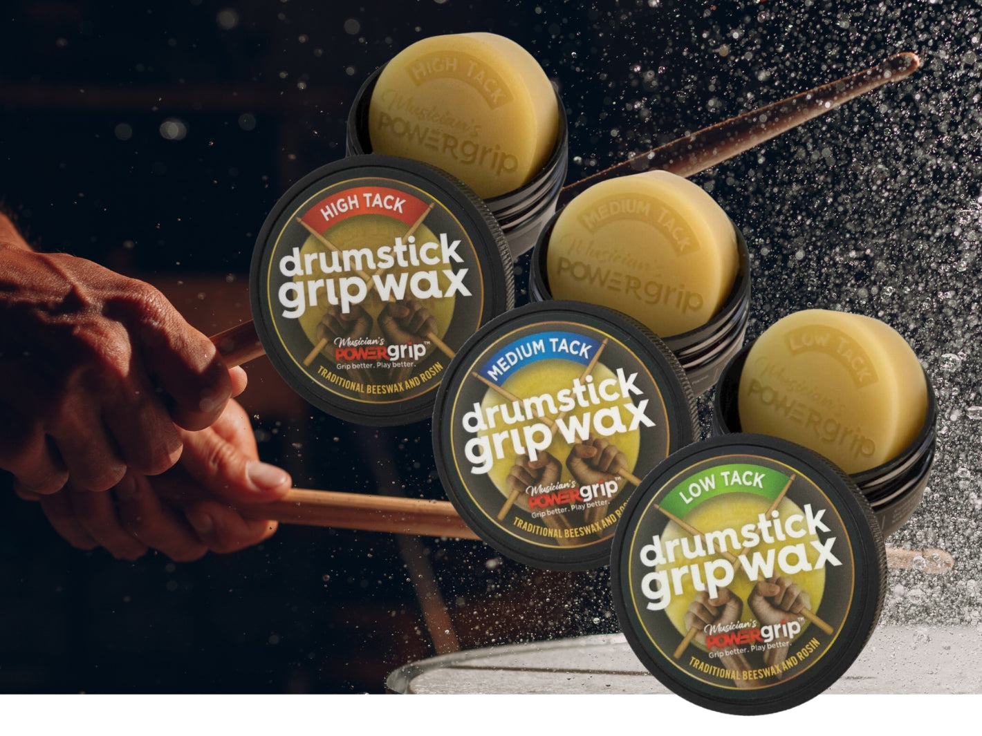 Musician's POWERgrip DRUMSTICK GRIP WAX